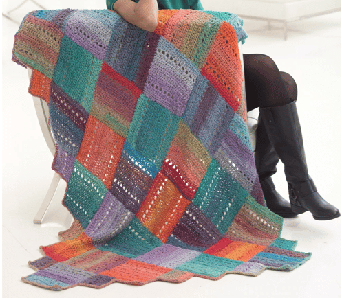 Diagonal Squares Afghan crochet pattern - Crochets Crafts